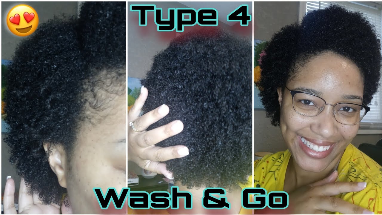 How To Do A Wash & Go On Type 4 Natural Hair - YouTube