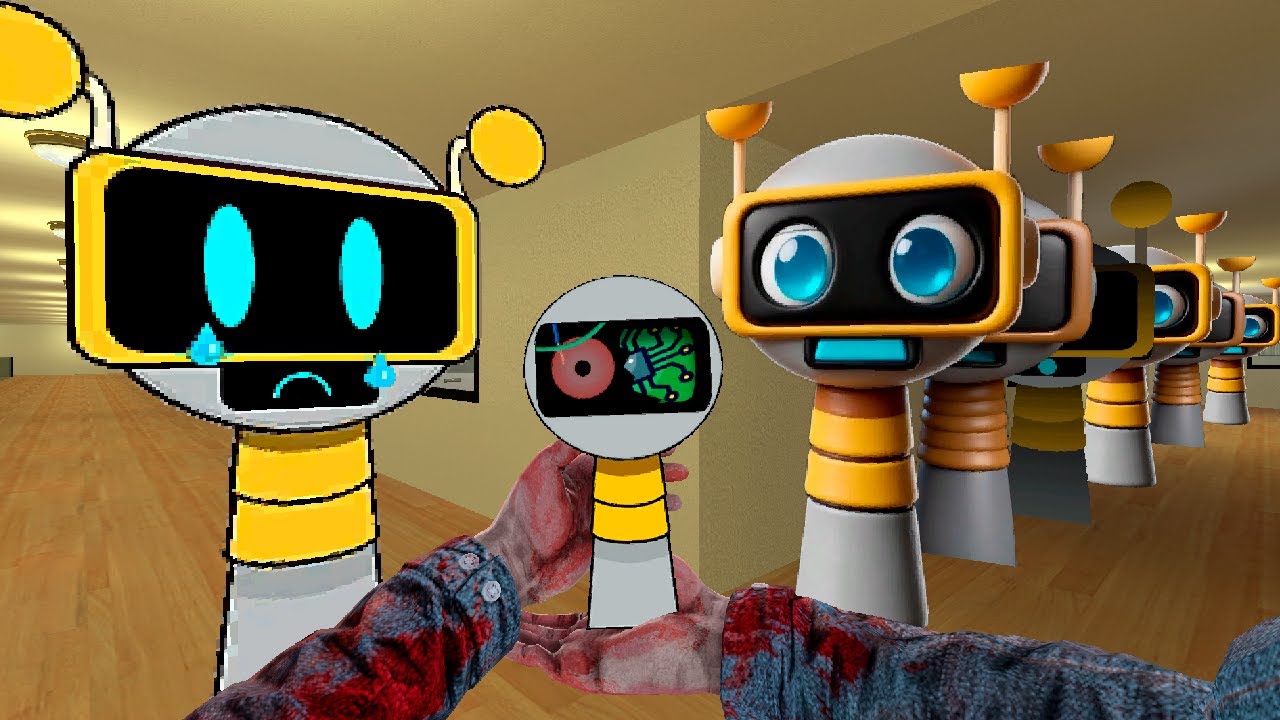 Saving Baby FanBot From Whole Hotel of Angry SPRUNKI 4K FanBot! - YouTube