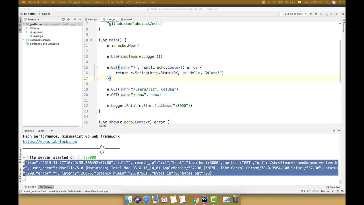 Khoá học Golang thực chiến cho người mới - Bài 3: Làm quen Echo Framework - YouTube