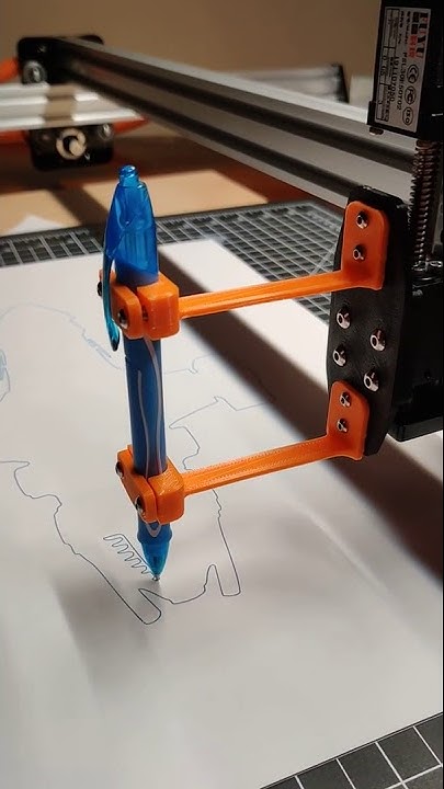 DIY CNC Pen Plotter Drawing Serenity (close-up) - YouTube
