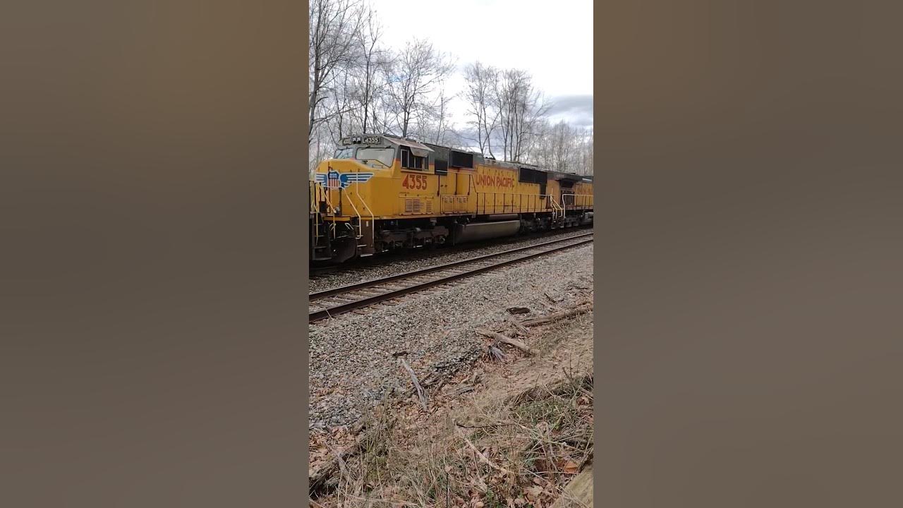 NS 1076 UP 4335 and UP 6358 - YouTube