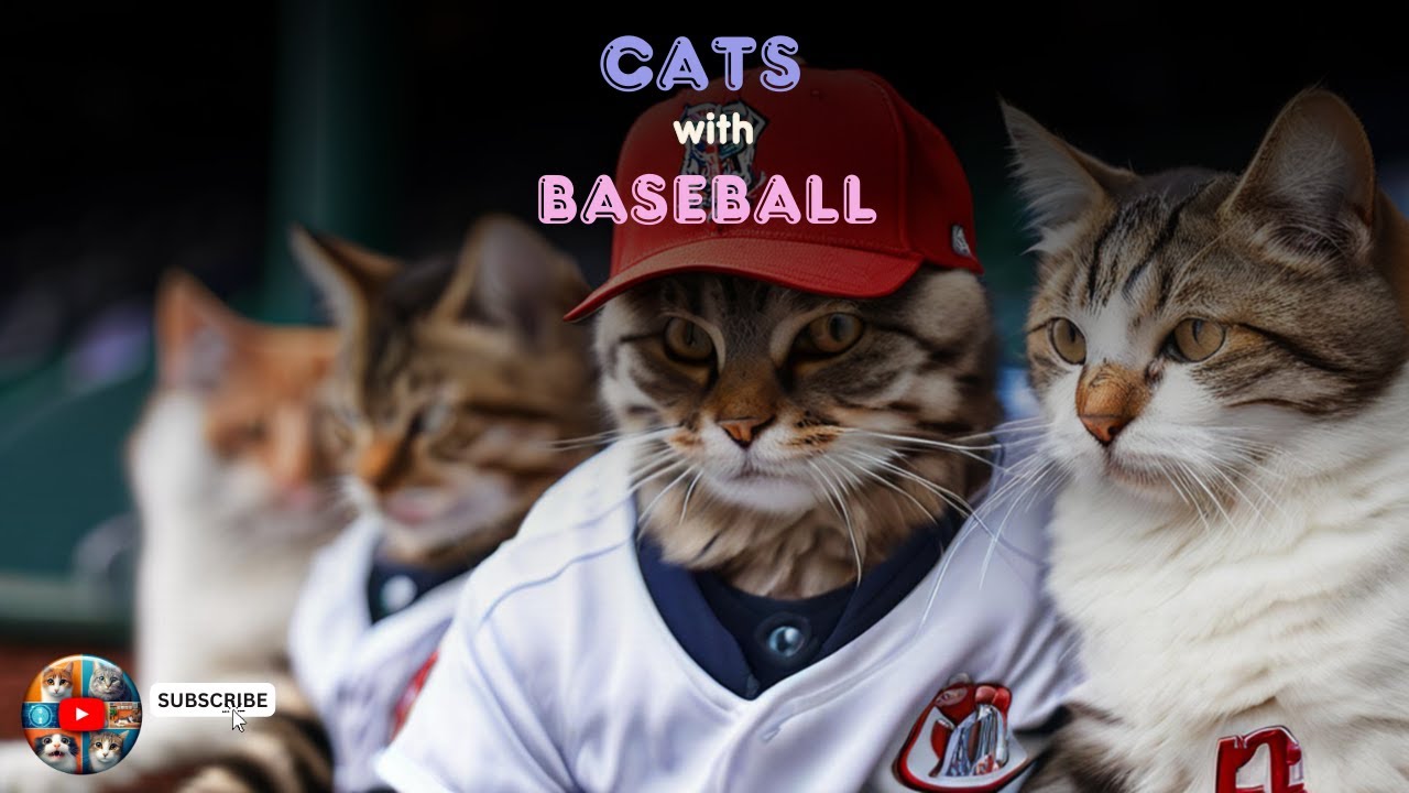 Feline Fun: Cat Baseball Escapades - YouTube