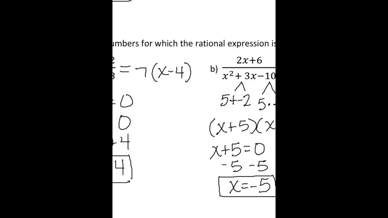 Excluding Values from Rational Expressions - YouTube
