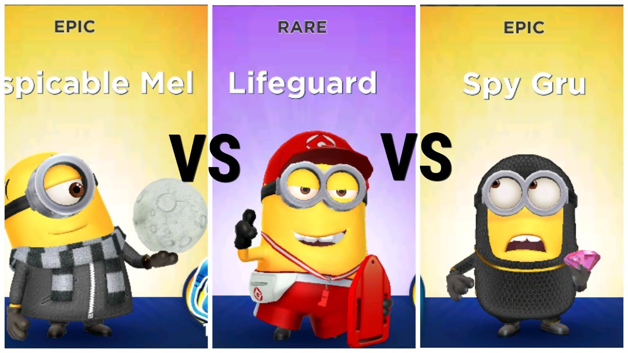 Minion Rush Despicable Mel VS Lifeguard VS Spy Gru - YouTube