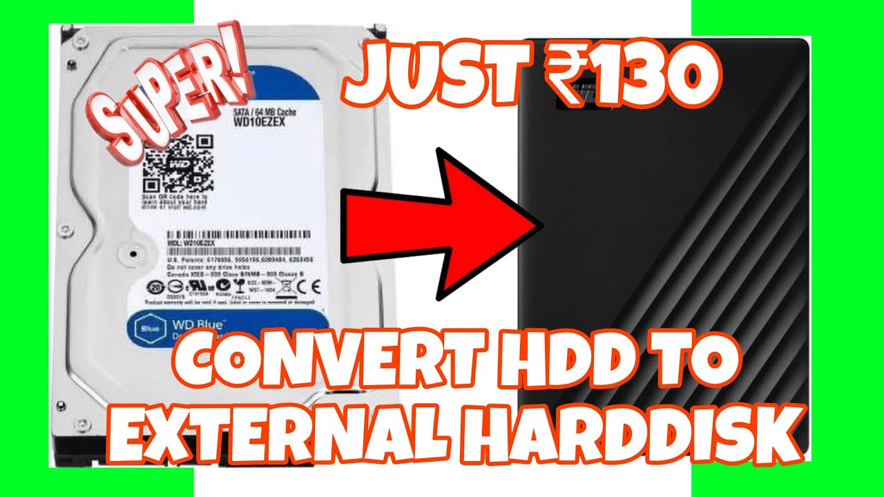 ₹130 EXTERNAL HDD CASE 👍| OLD HDD TO EXTERNAL HDD FOR PC #tech # ...