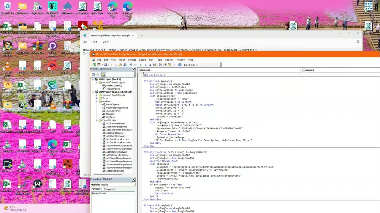 VBA to get, clear, or append data in Google Sheets - YouTube
