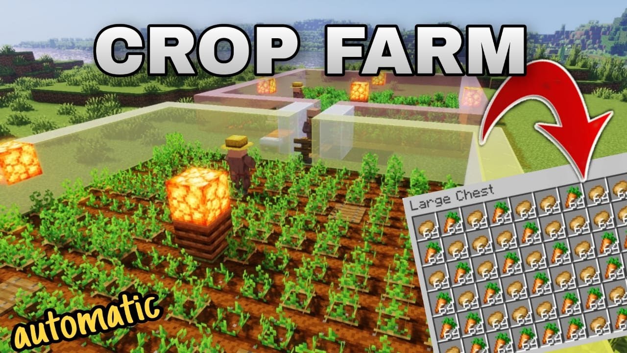 Simple Fully Automatic Villager Crop | Food Farm | Minecraft 1.19.2 ...