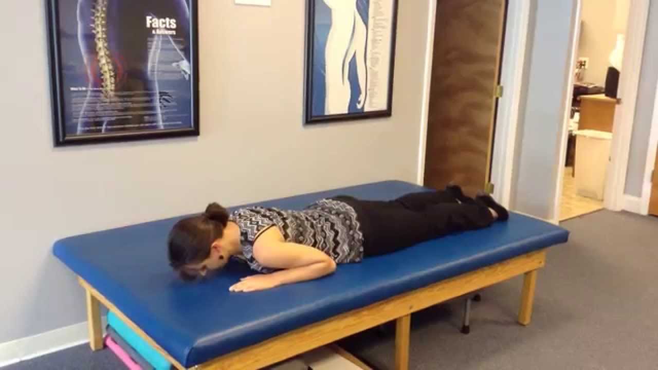 Prone Press Up to Relieve Low Back Pain - YouTube