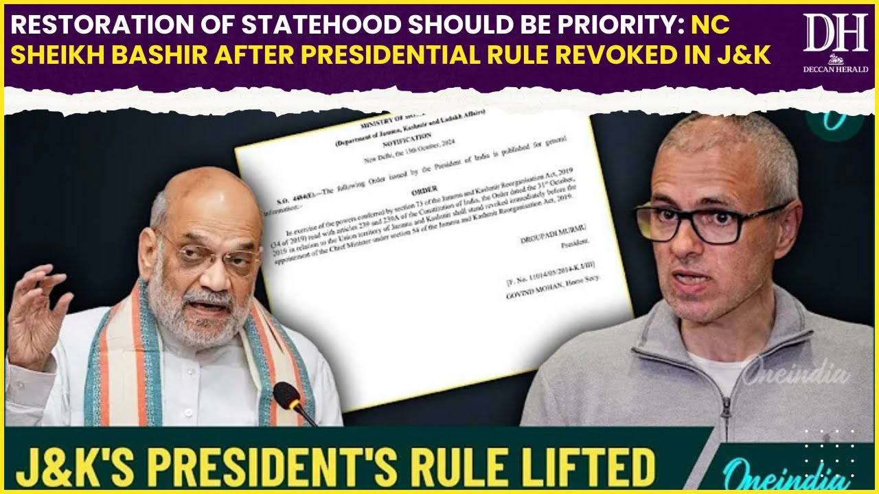 Restoration of statehood should be priority NC Sheikh Bashir after ...