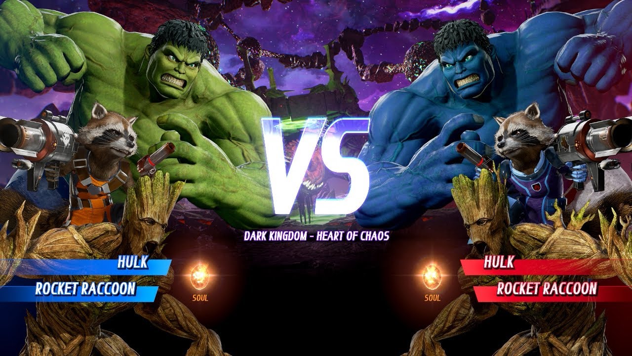 Hulk and Rocket Raccoon VS Blue Hulk and Blue Rocket Raccoon - Marvel ...