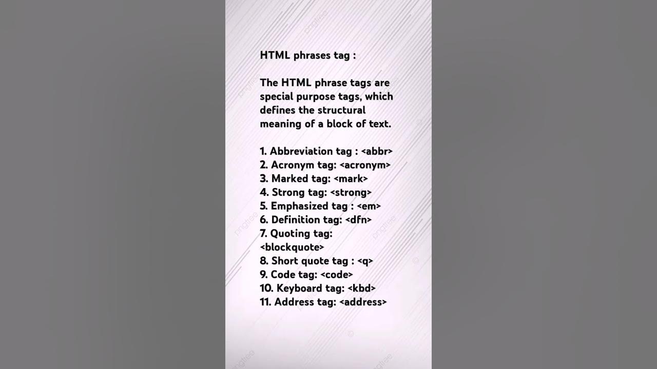 HTML Phrases tag.. #java #programming #corejava#coding #youtubeshorts #viralvideo #html #css # ...