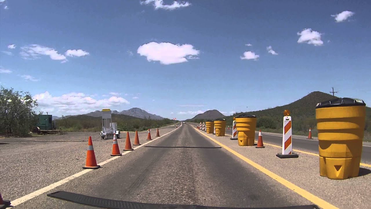 11:18 US Border Patrol Checkpoint Rear View east on SR86 to Tucson, AZ ...