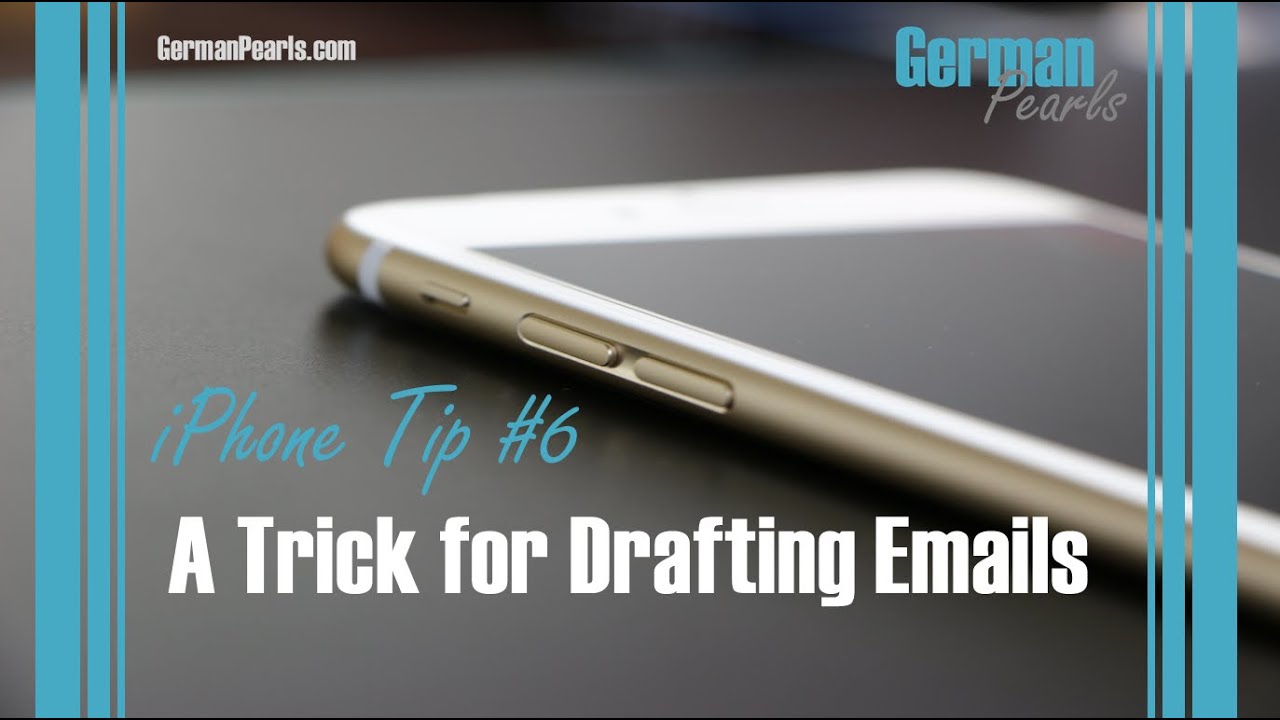 iPhone Tip #6 - Draft Email - YouTube