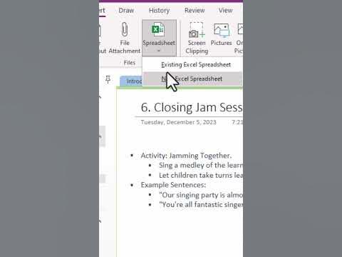 How to Insert Excel Sheet in MS One Note #onenote #techcampusyt - YouTube