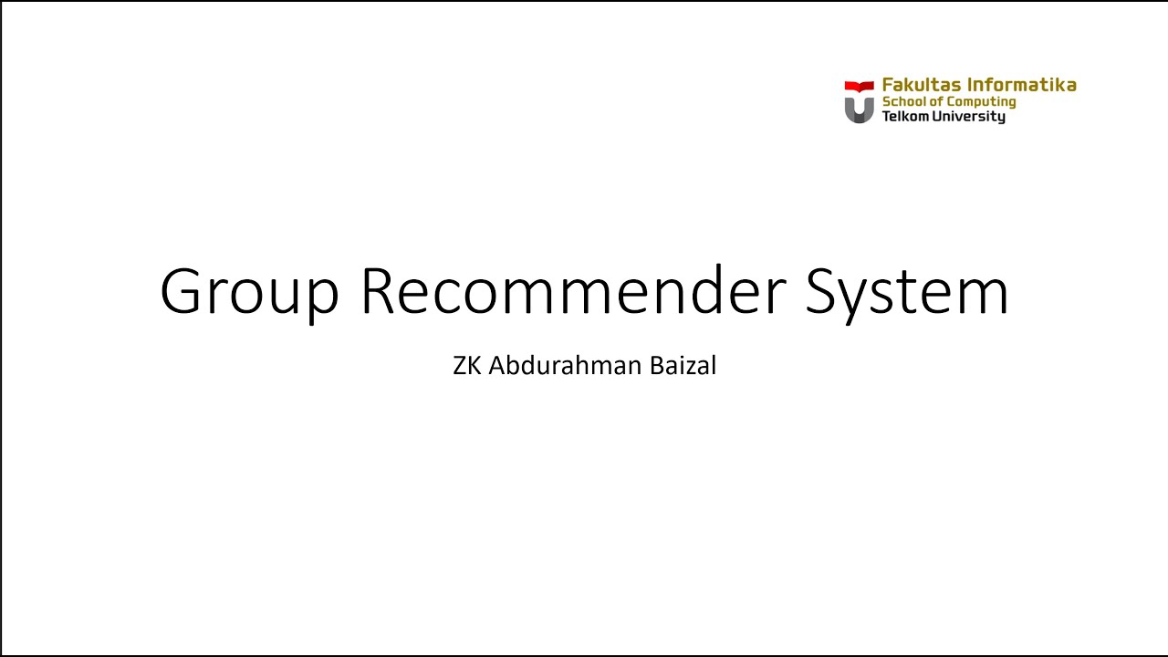 Group Recommender System V2 - YouTube