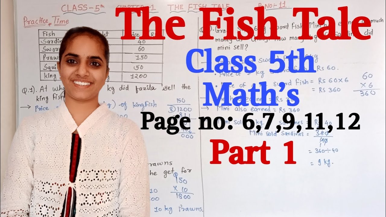 Class 5th # Maths # The Fish Tale (Part 1) - YouTube