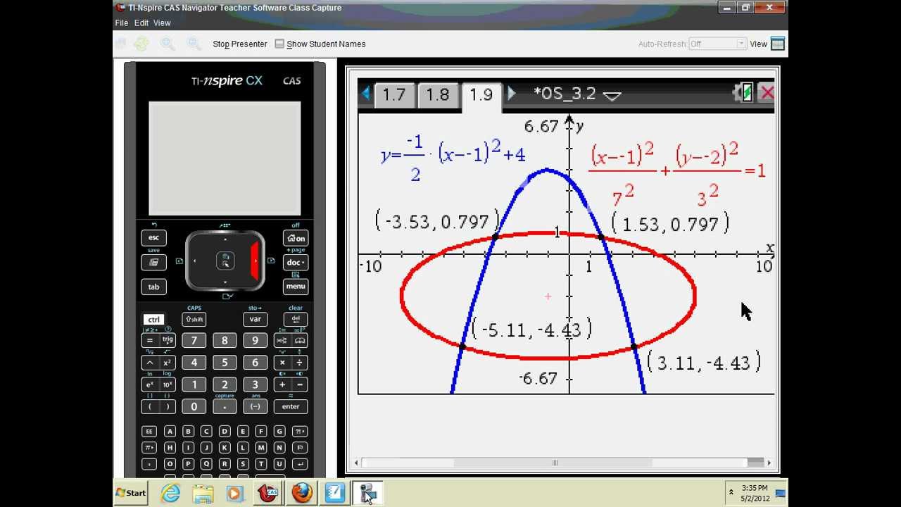 TI-Nspire_OS3.2_Ellipse_Templates.wmv - YouTube