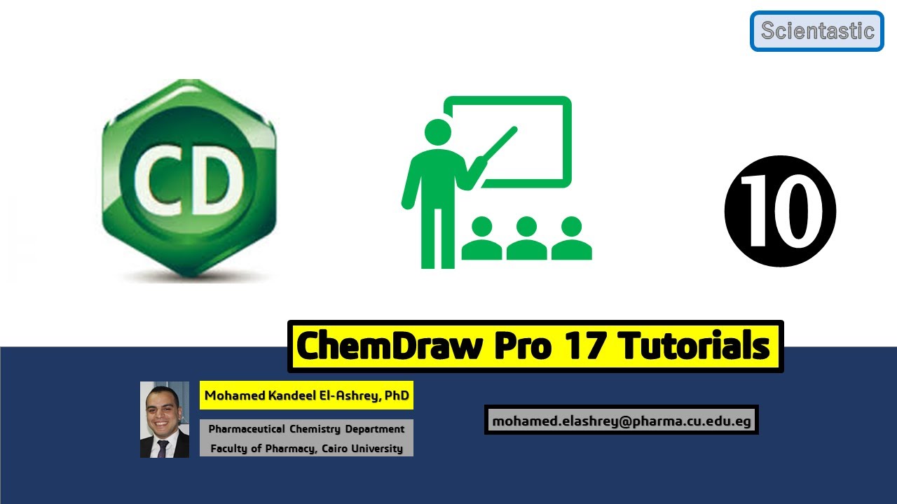 ChemDraw 10 | Structure Toolbar 2 (Reactions, clean up, yield) - YouTube