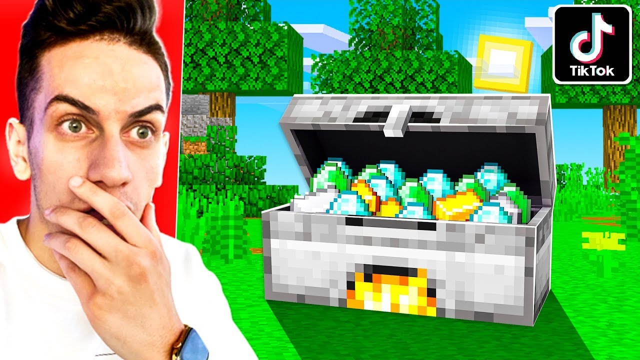 Testing INSANE VIRAL TIKTOK MINECRAFT HACKS! **THEY WORKED** - YouTube