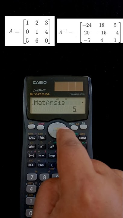 Inverse of 3 × 3 matrix using a scientific calculator. - YouTube