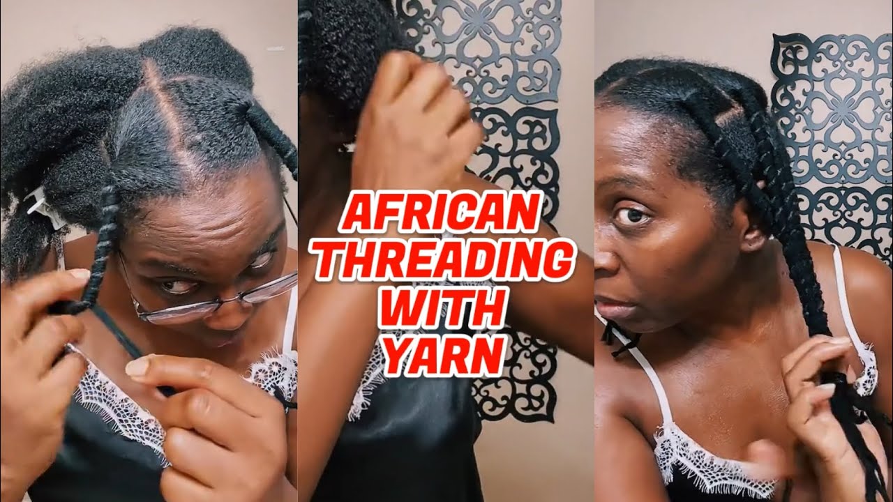 African Threading with Yarn: Creative Hairstyling Tutorial - YouTube