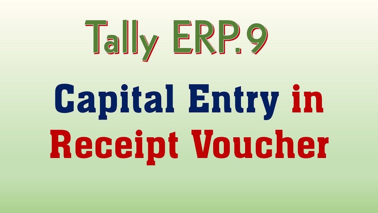 How To Create Receipt Voucher In Tally ERP 9 YouTube how-to-create-receipt-voucher-in-tally-erp-9-youtube