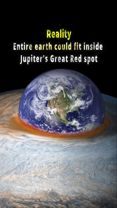 Earth compared to Jupiter's great red spot💀🗿 - YouTube