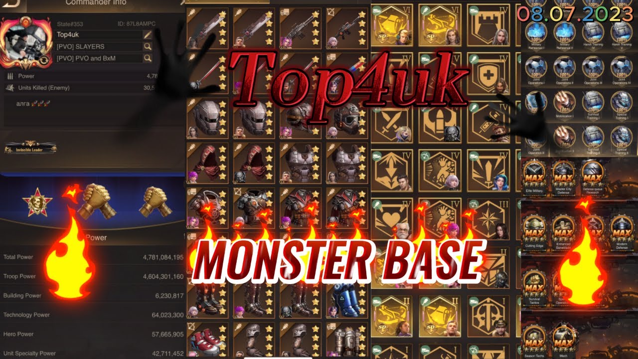 Monster Base: @Top4uk ''He's a Monster'' 🦍💪 - Last shelter Survival ...