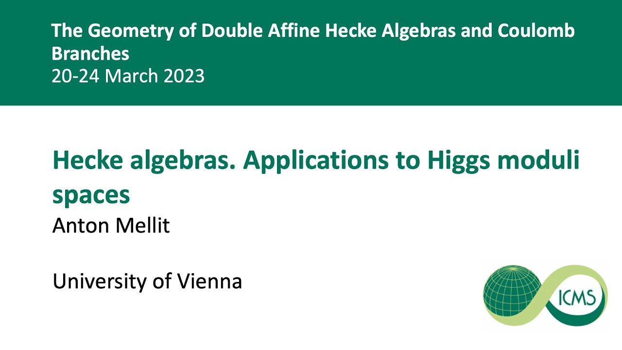 Hecke algebras. Applications to Higgs moduli spaces, Anton Mellit, 24 ...