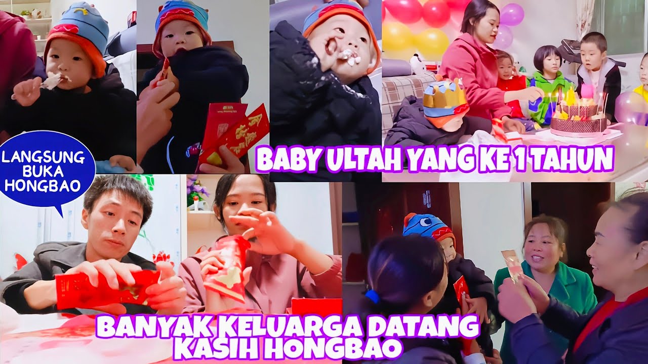 BABY ZHEYU ULANG TAHUN KE 1th,BANYAK KELUARGA DATANG BABY DAPAT BANYAK ...