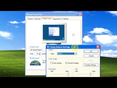 Windows XP: How To Set Screen Saver