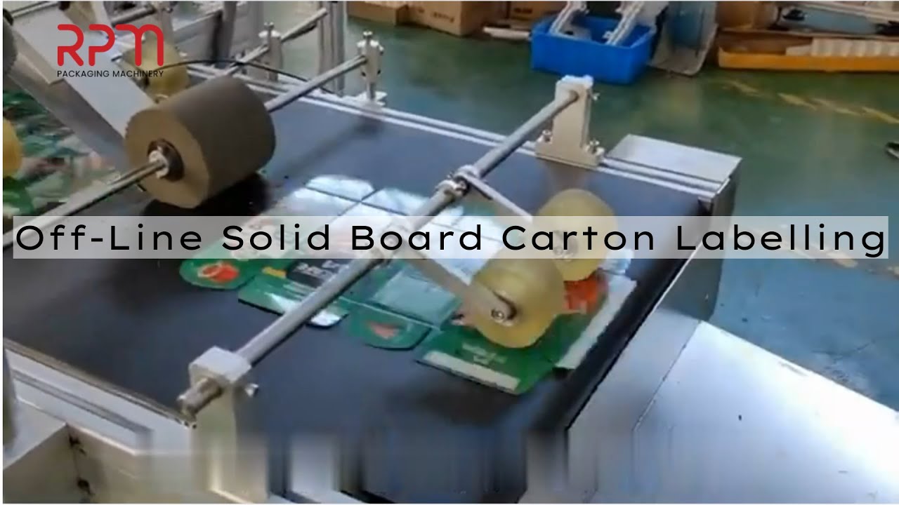 RPM Packaging Machinery – Off-Line Solid Board Carton Labelling - YouTube
