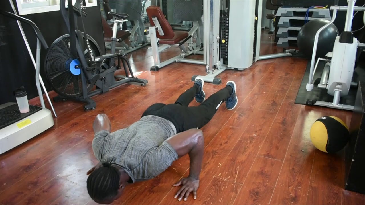toe tap push ups - YouTube