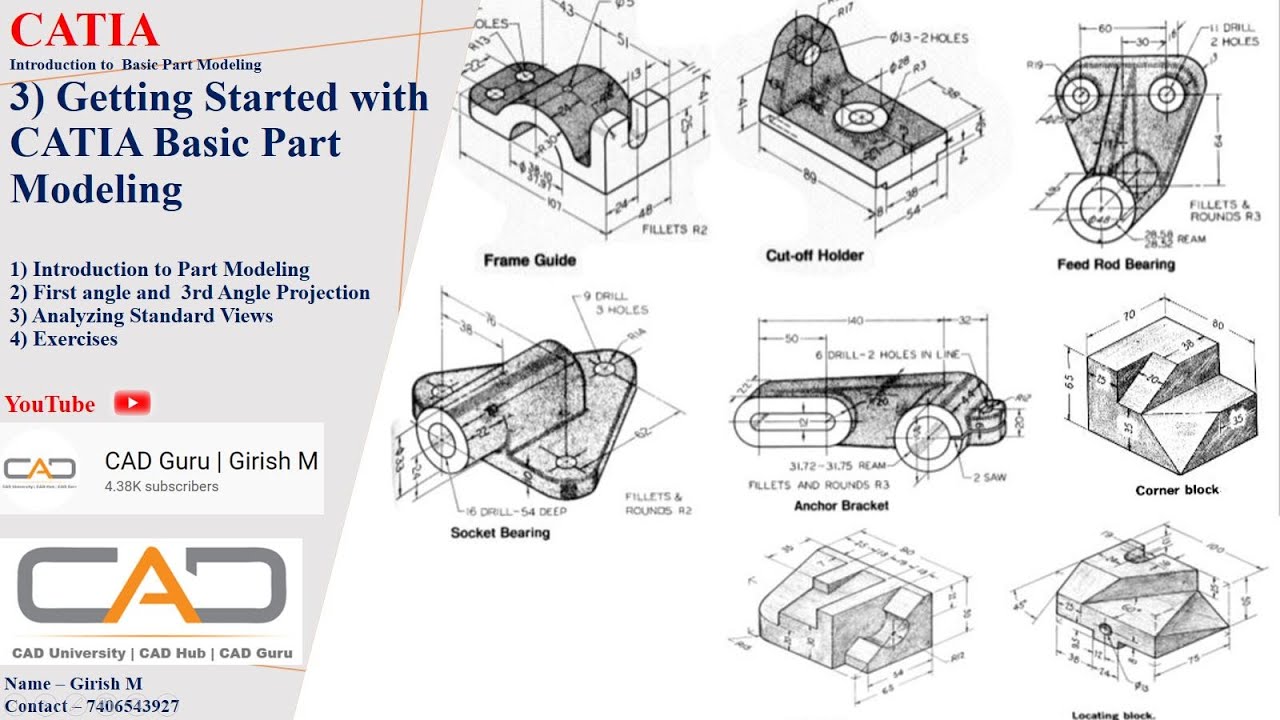 CATIA Basic Part Modeling | Short Trailer - YouTube