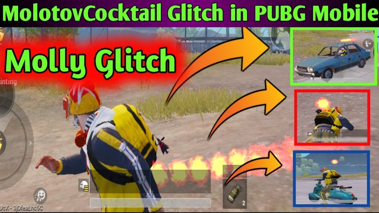 Molotov cocktail glitch in pubg mobile lite - YouTube
