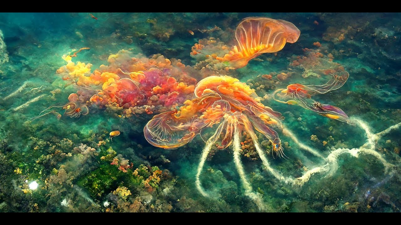 A charm scape in ocean-BY DD ai paint - YouTube