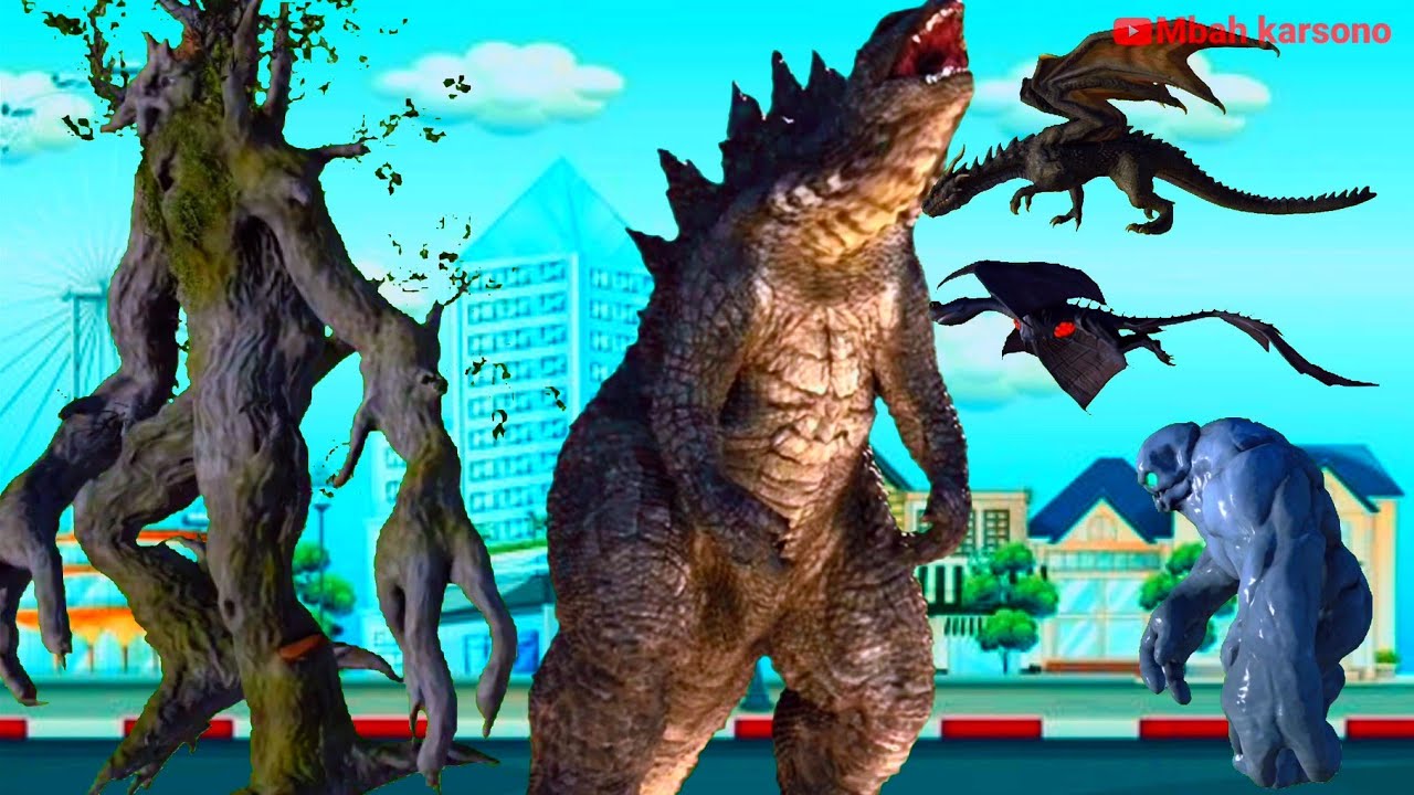 Animasi Monster, Godzilla, Monster pohon, Monster naga #godzilla - YouTube