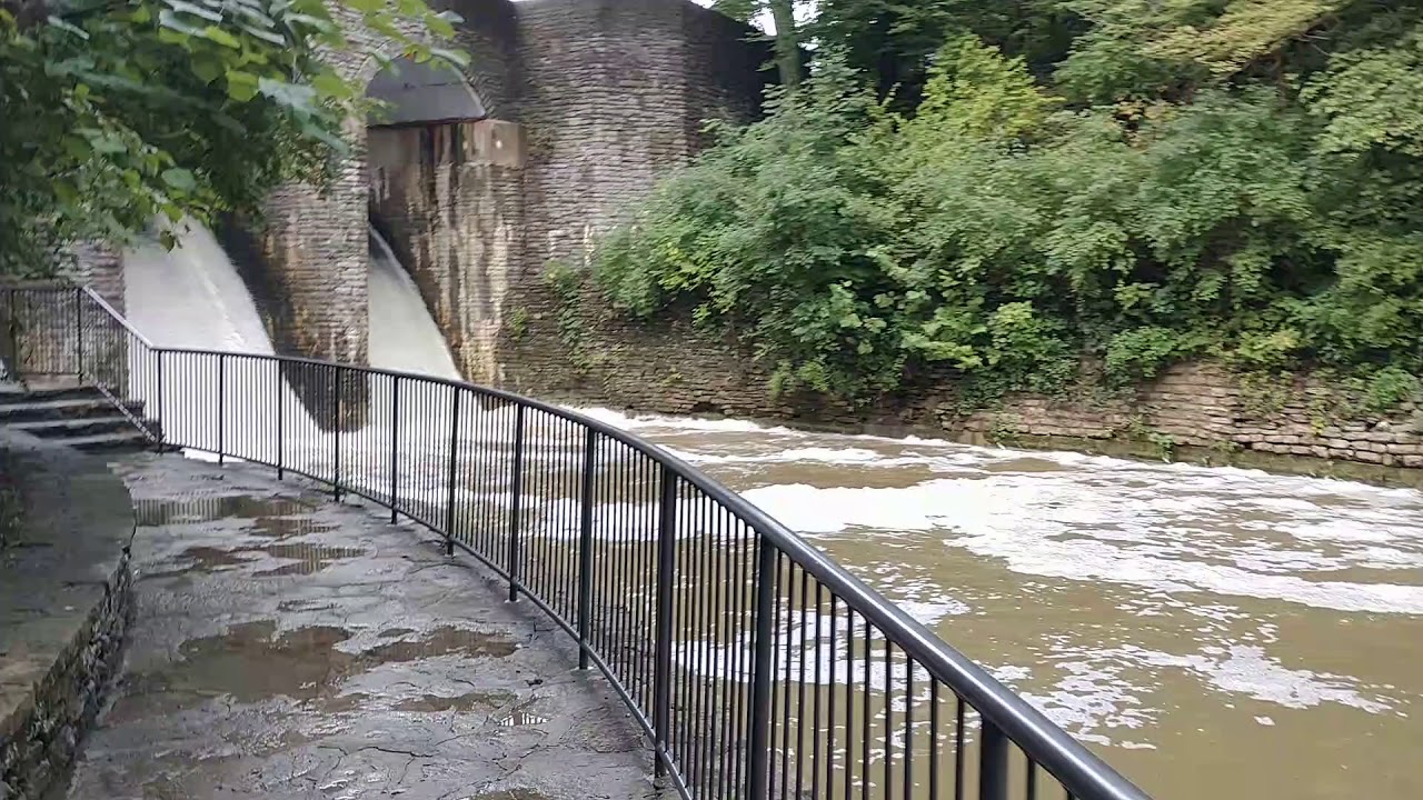 Dam on Sharon Lake into Sharon Creek in Sharon Woods Sharonville, OH ...