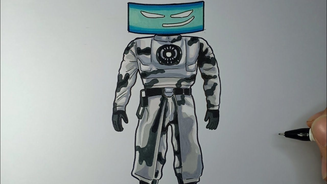 Drawing COMPUTER Man In Skibidi War Very Easy - YouTube