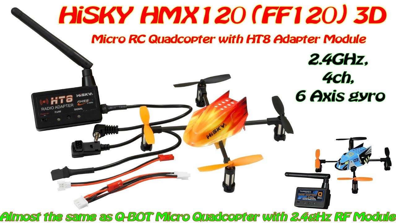HiSKY HMX120 (FF120) 3D 2.4GHz, 4ch, 6 Axis Gyro, Micro RC Quadcopter ...