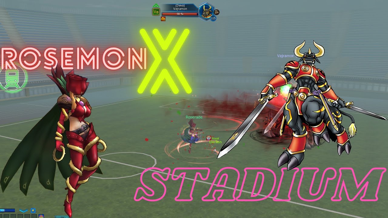 Digimon Masters: Rosemon X ️ - Stadium (Dungeon) Easy / Vajramon - YouTube