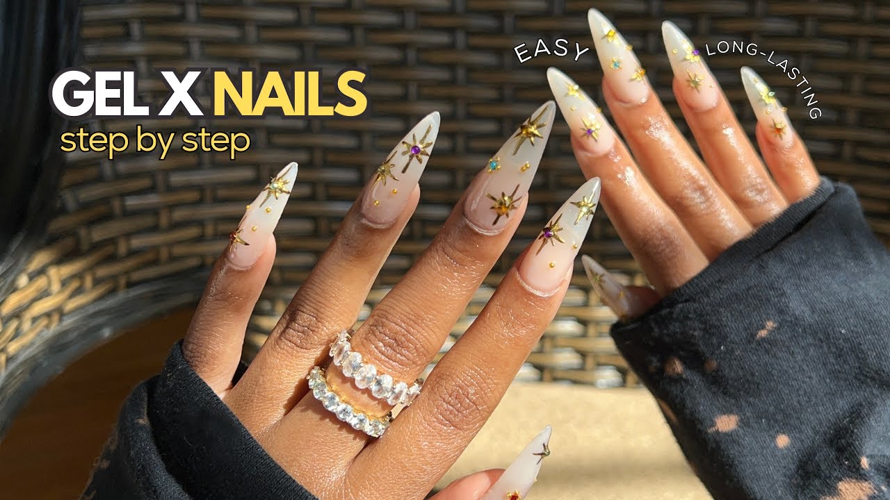 Watch Me Do Gel X Nails At Home! 💅🏽 | BEGINNER FRIENDLY gel x nails ...