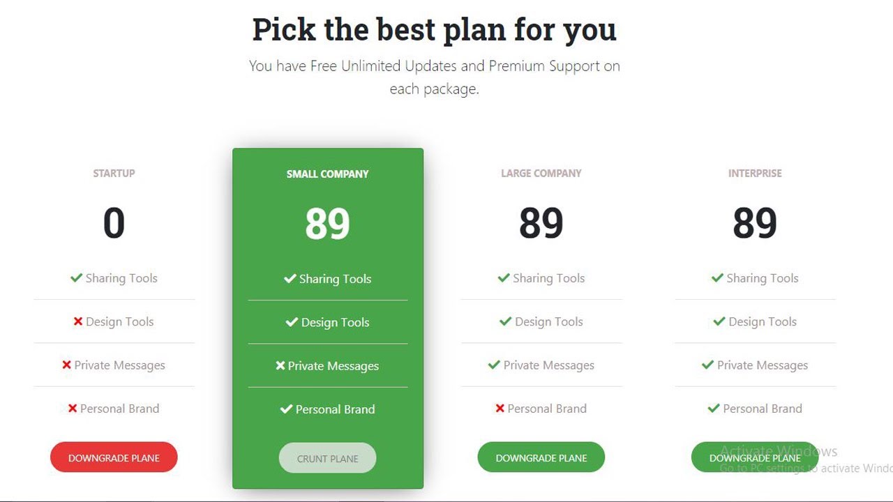 How To Make Pricing Section In Html And Css Plane Section Bootstrap Youtube