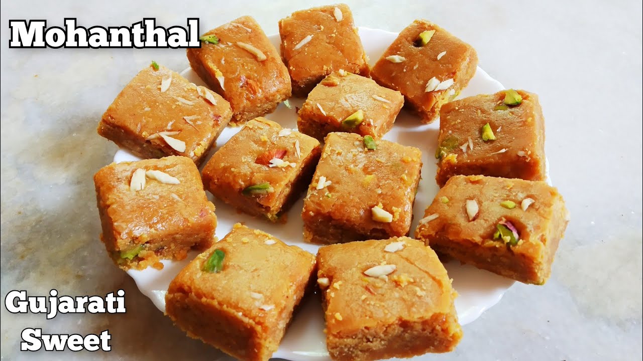 Mohanthal Recipe Traditional Gujarati Mohanthal Besan Burfi Gujarati ...