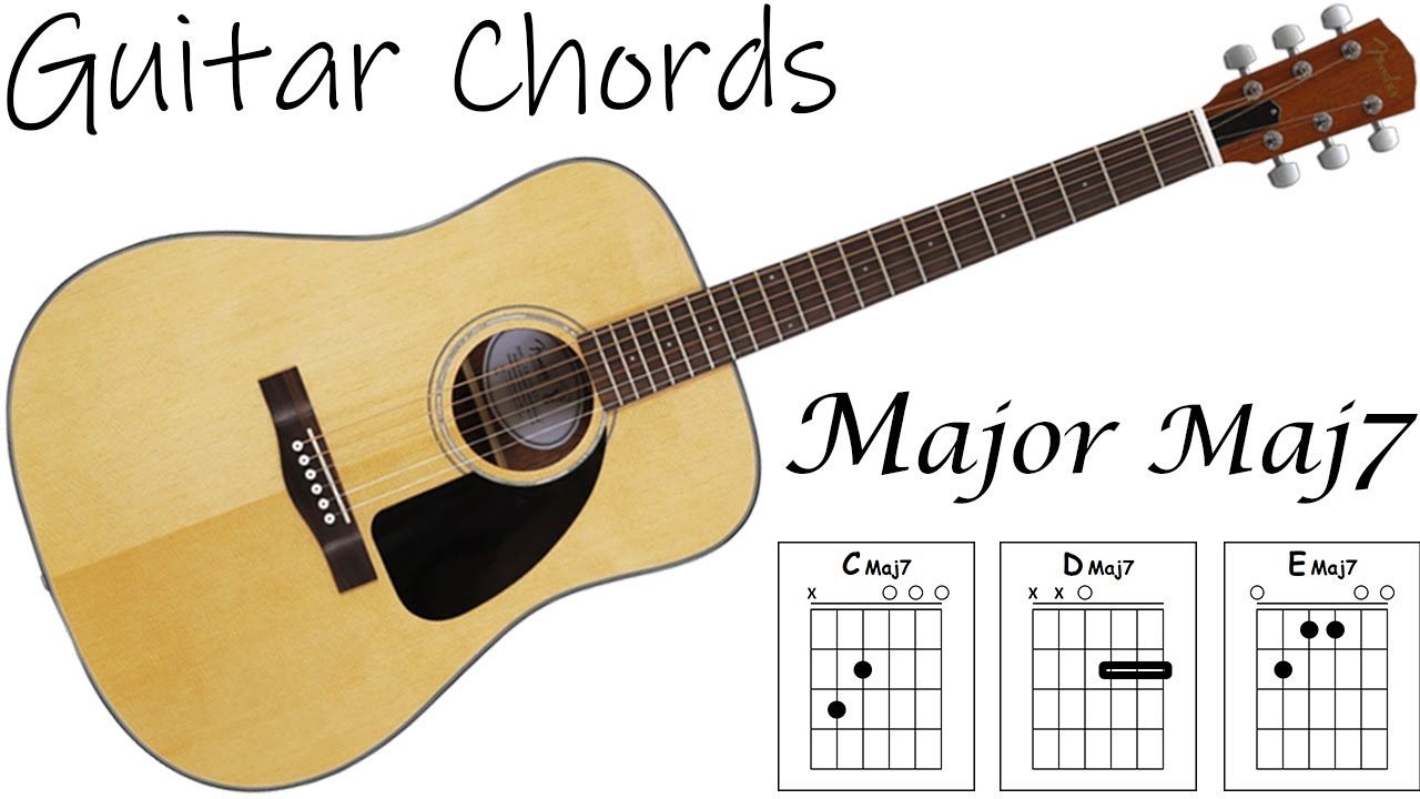 How to play GUITAR 🎸 - Major Maj7 CHORDS 🎵 - YouTube