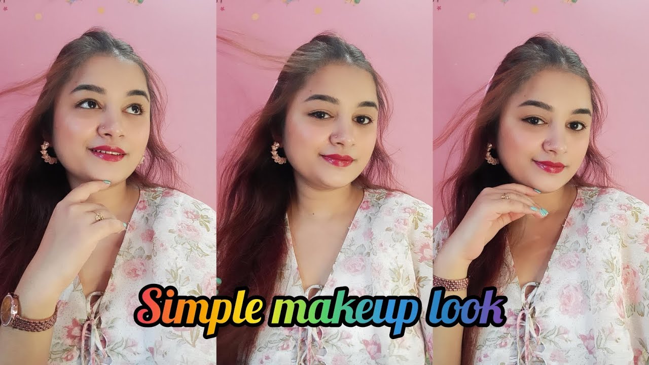 simple and easy Makeup look .#simpleglamlook#simplemakeup#easymakeup# ...