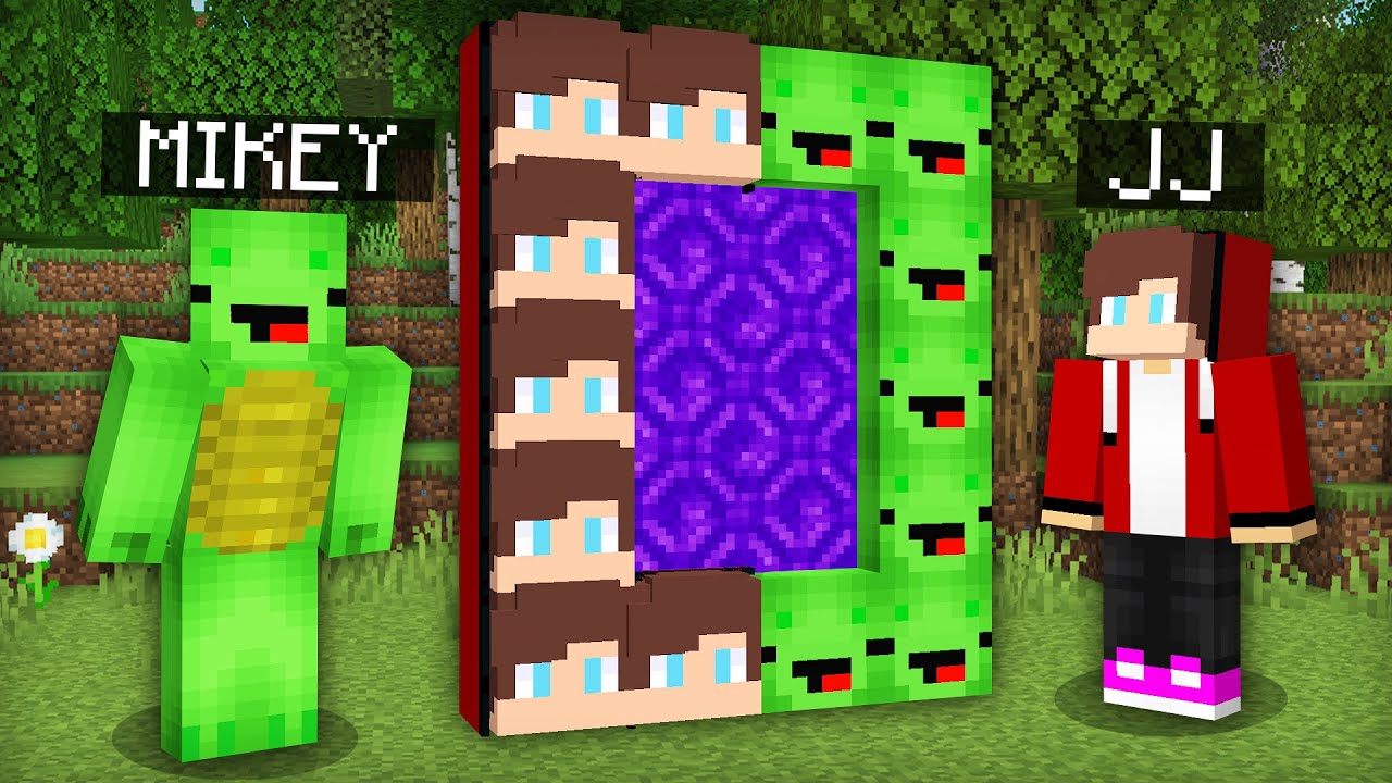 Mikey & JJ Build Secret Head Portal in Minecraft (Maizen Mazien Mizen) - YouTube