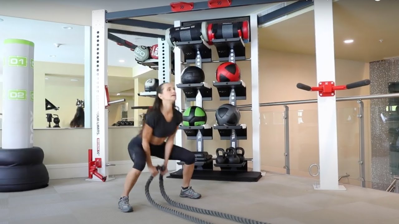 6. JUMPING SLAMS with a OVERHAND GRIP - BEST BATTLE ROPE EXERCISES ...