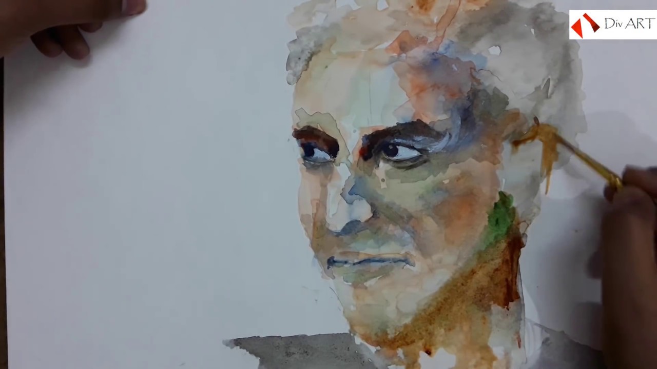 How To Paint A Face Using Watercolors Portrait Painting DIV ART how-to-paint-a-face-using-watercolors-portrait-painting-div-art