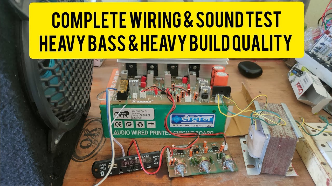 Full wiring & Sound Test of satron 5200 and 1943 amplifier board - YouTube